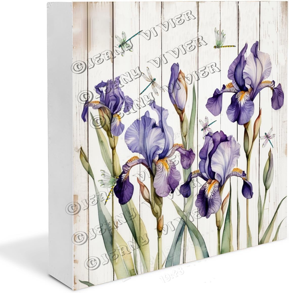 Iris Wooden Box Sign Iris Gifts Funny Flower Art for Home Rustic ...
