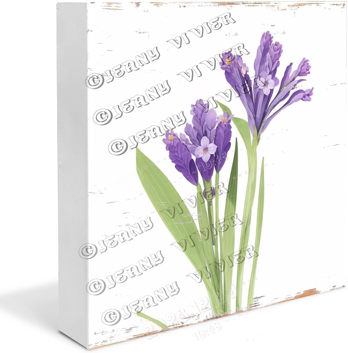 Iris Wooden Box Sign Iris Gifts Funny Flower Decor for Bedroom Boho ...