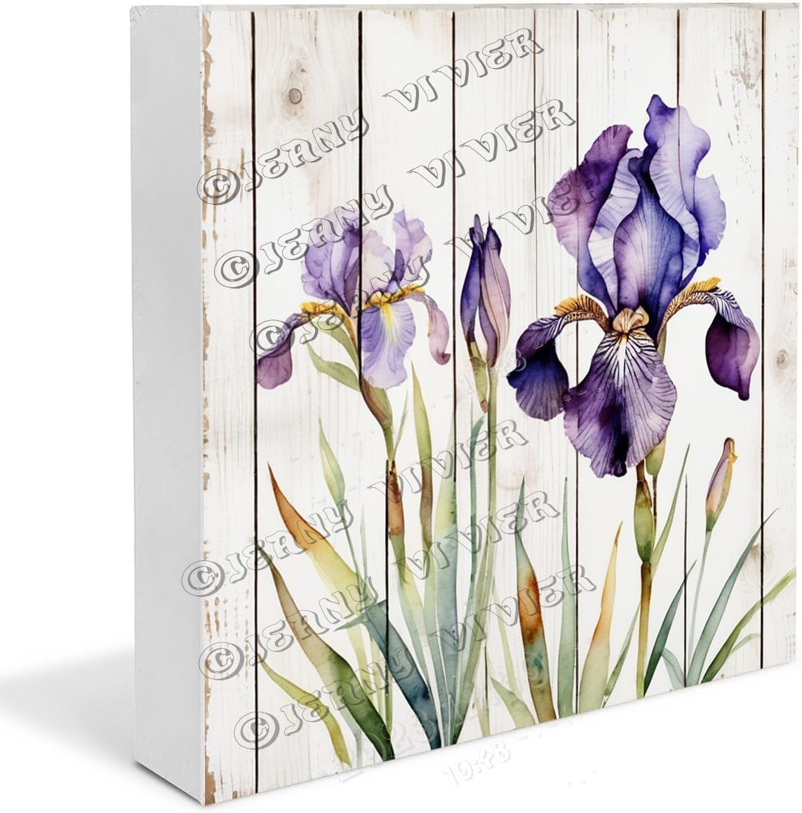 Iris Wooden Box Sign Iris Gifts Funny Iris Flower Decorations Rustic ...