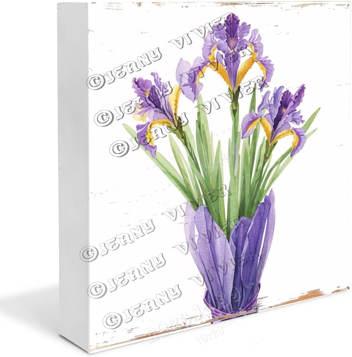 Iris Wooden Box Sign Iris Gifts Funny Flower Welcome Sign Boho Coffee ...