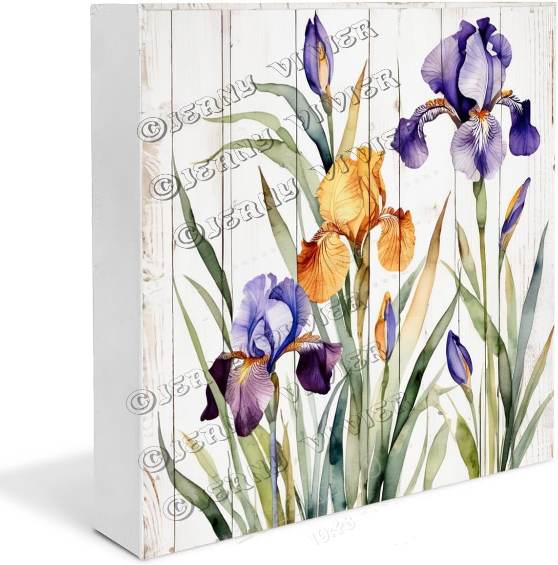 Iris Wooden Box Sign Iris Gifts Funny Iris Flower Decor Boho Classroom ...