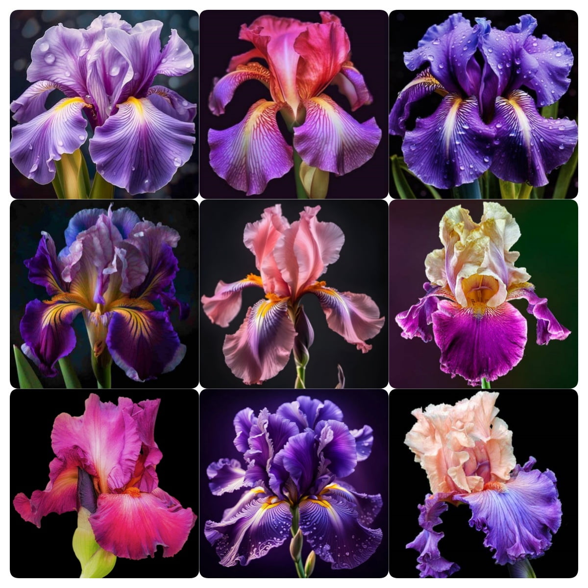 Iris plant-Summer flowering-Perennial rhizome-Fast growth-Full and ...