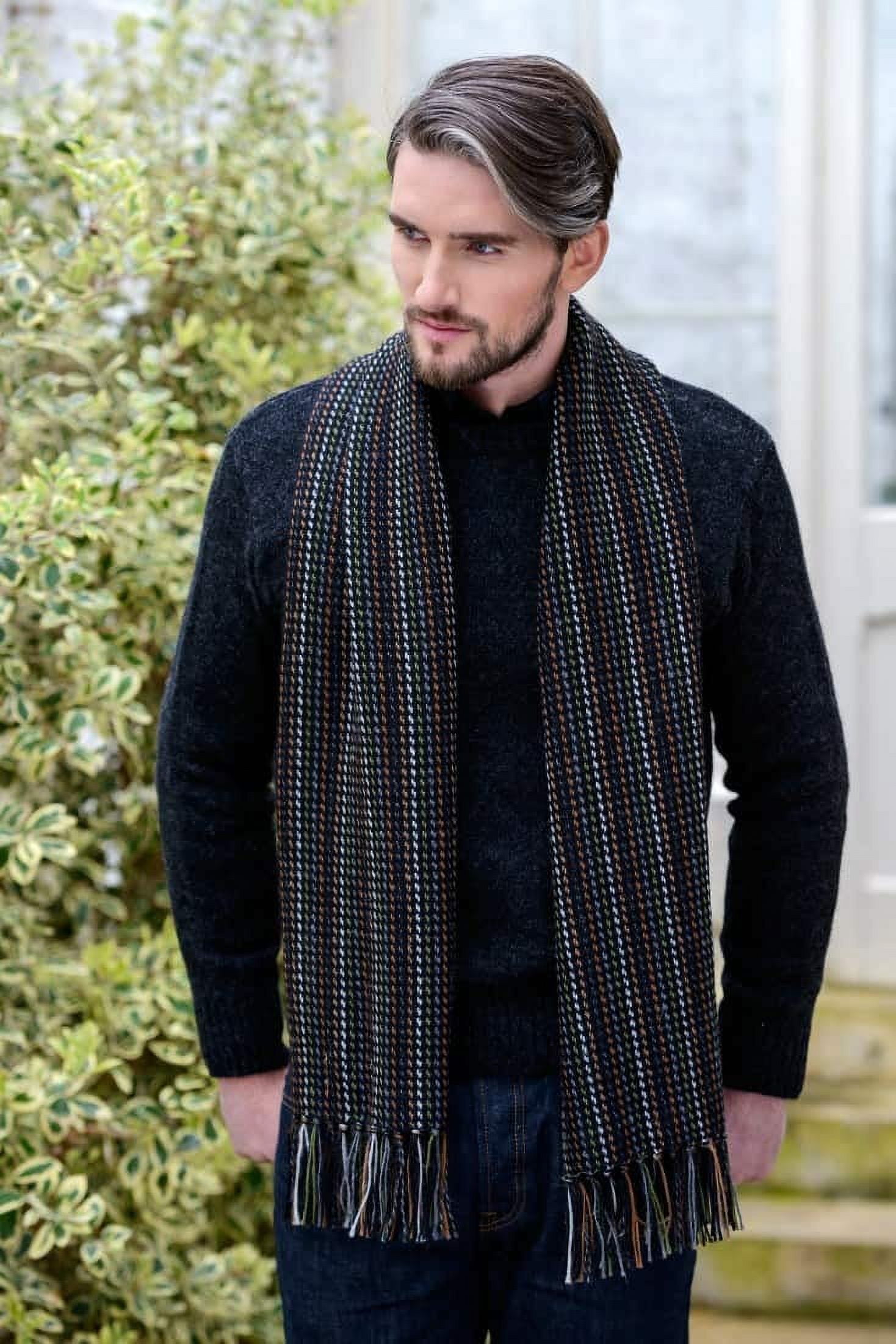 Mucros Adult Gray Striped Wool Scarf - Walmart.com