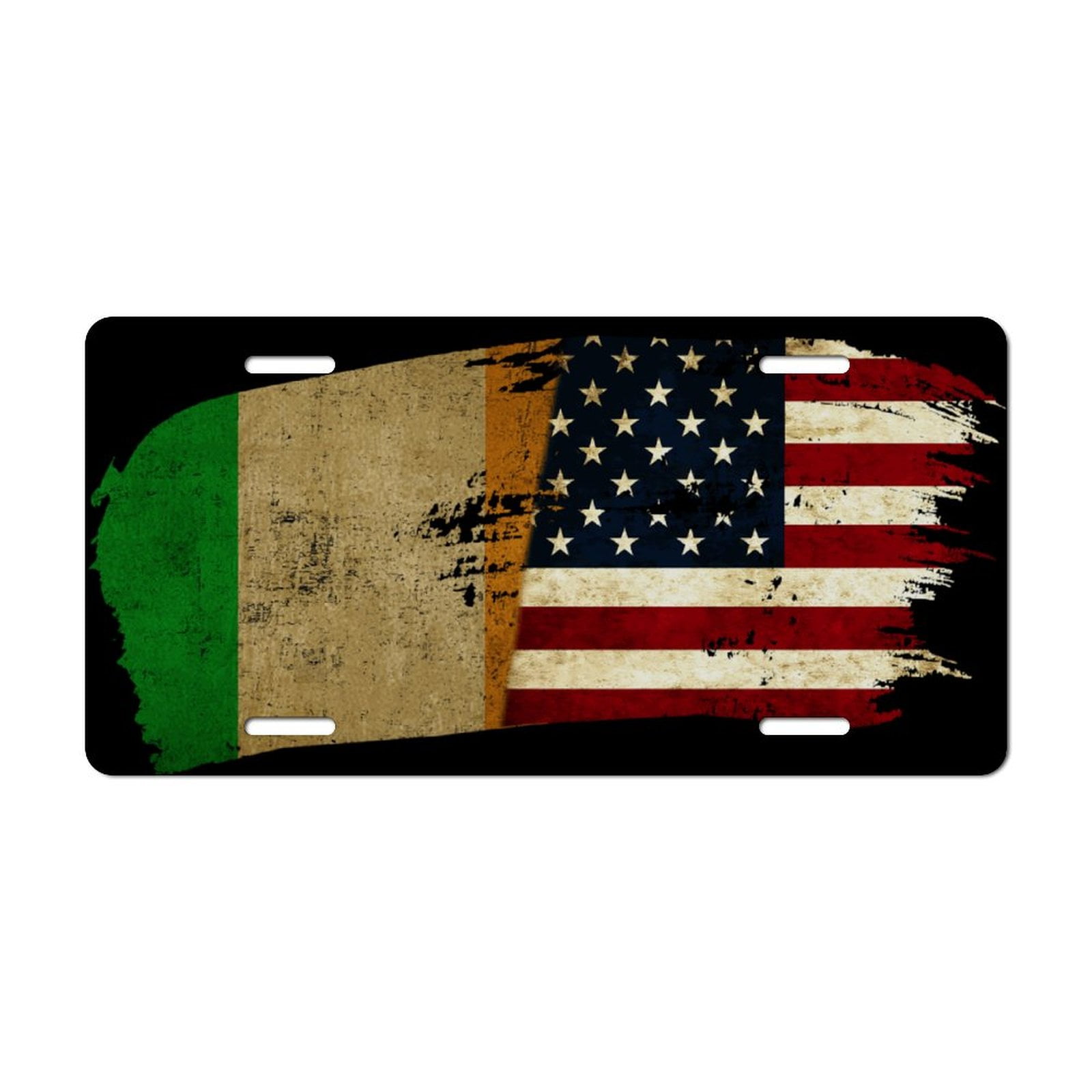 Irish America Flag Decorative License Plate Covers,Novelty Aluminum Car ...