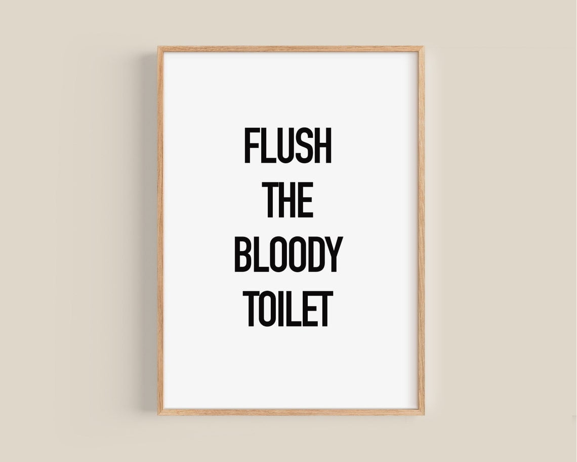 Irish Bathroom Posters, Fun New Home Gifts, Office Posters, British Tet ...