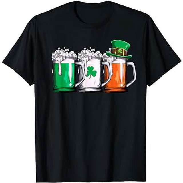 Irish Beer Ireland Flag St Patricks Day Men Women Leprechaun T Shirt