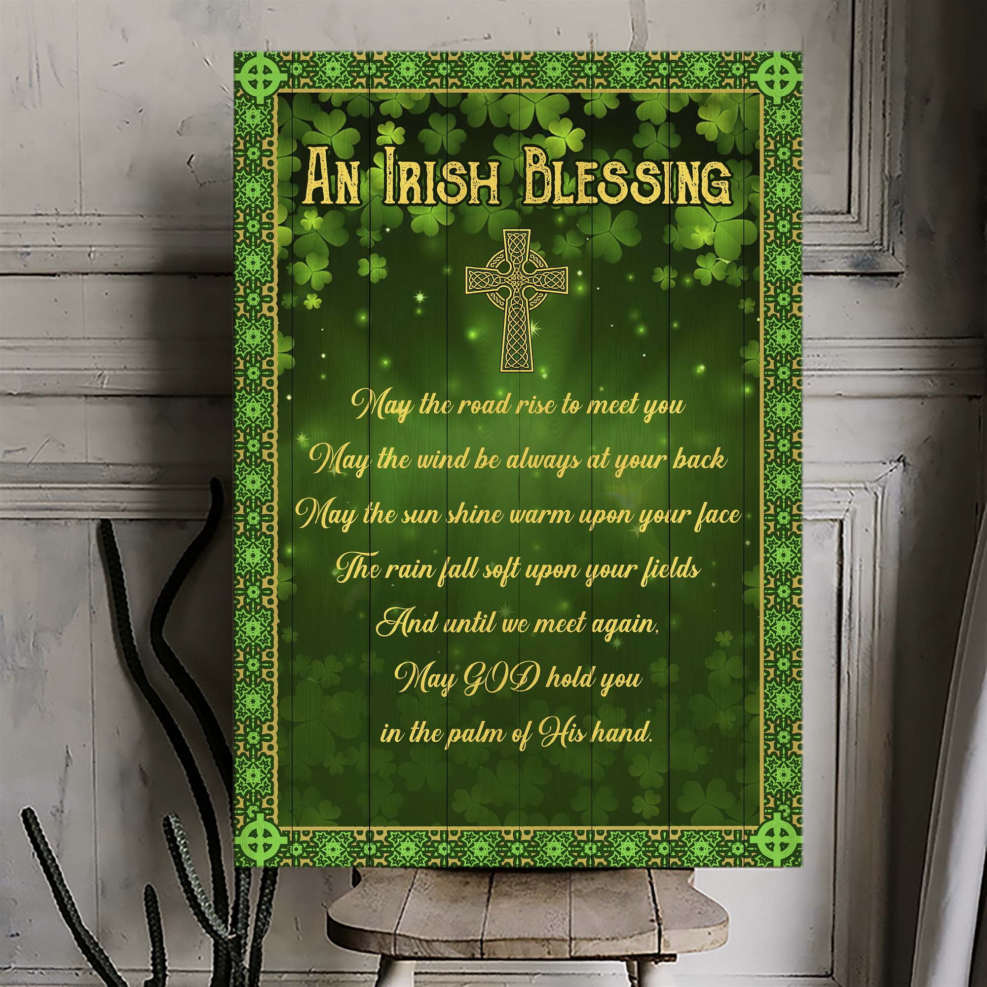 An Irish Blessing Canvas Wall Art – Traditional Celtic Prayer Quote ...