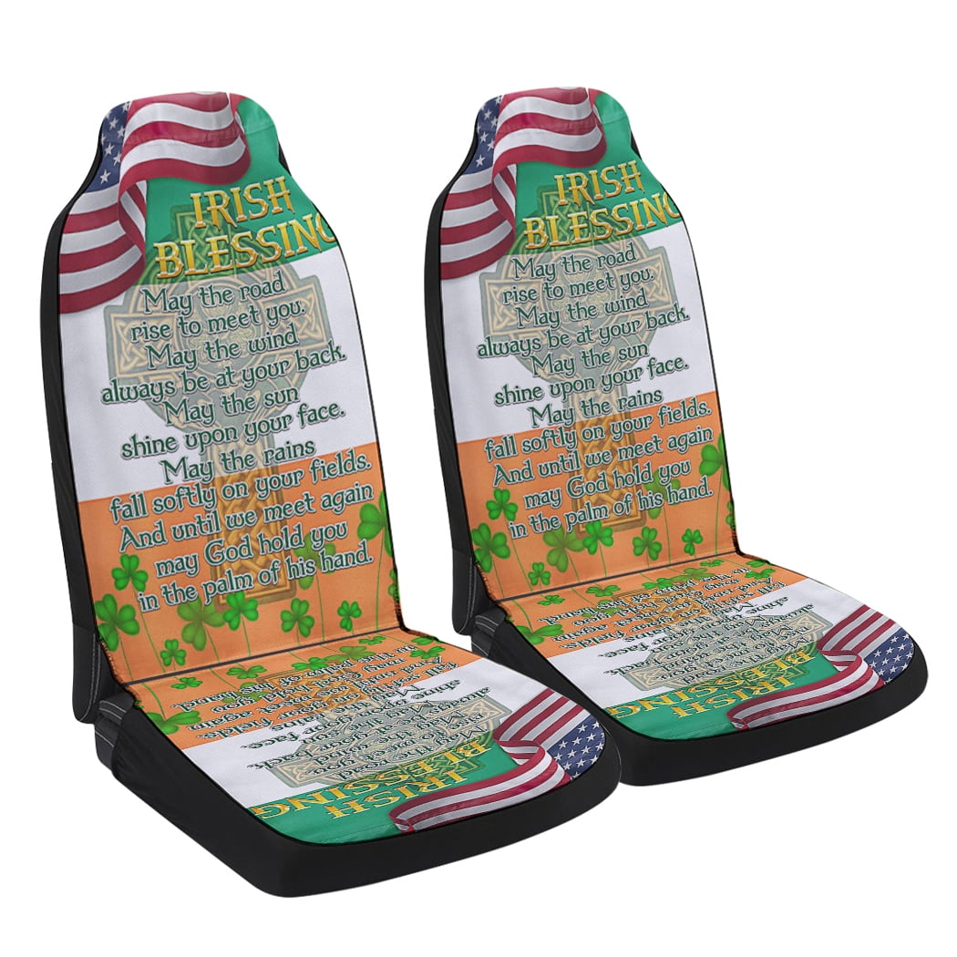 Irish Blessing Celtic Cross St Patricks Day Seat Covers Cars, Car Truck ...