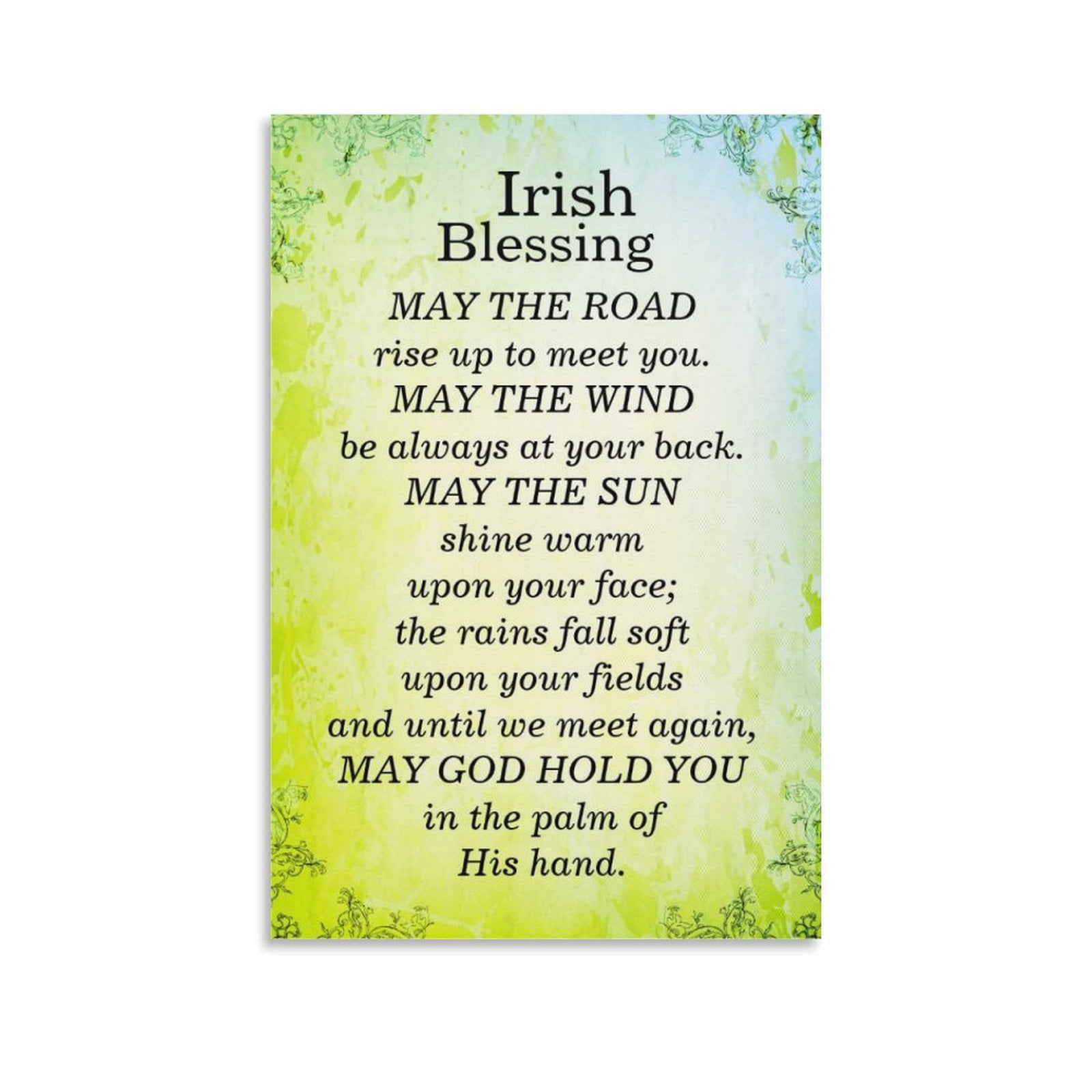Irish Blessing May The Road Rise Up To Meet You Gifts Canvas Painting ...