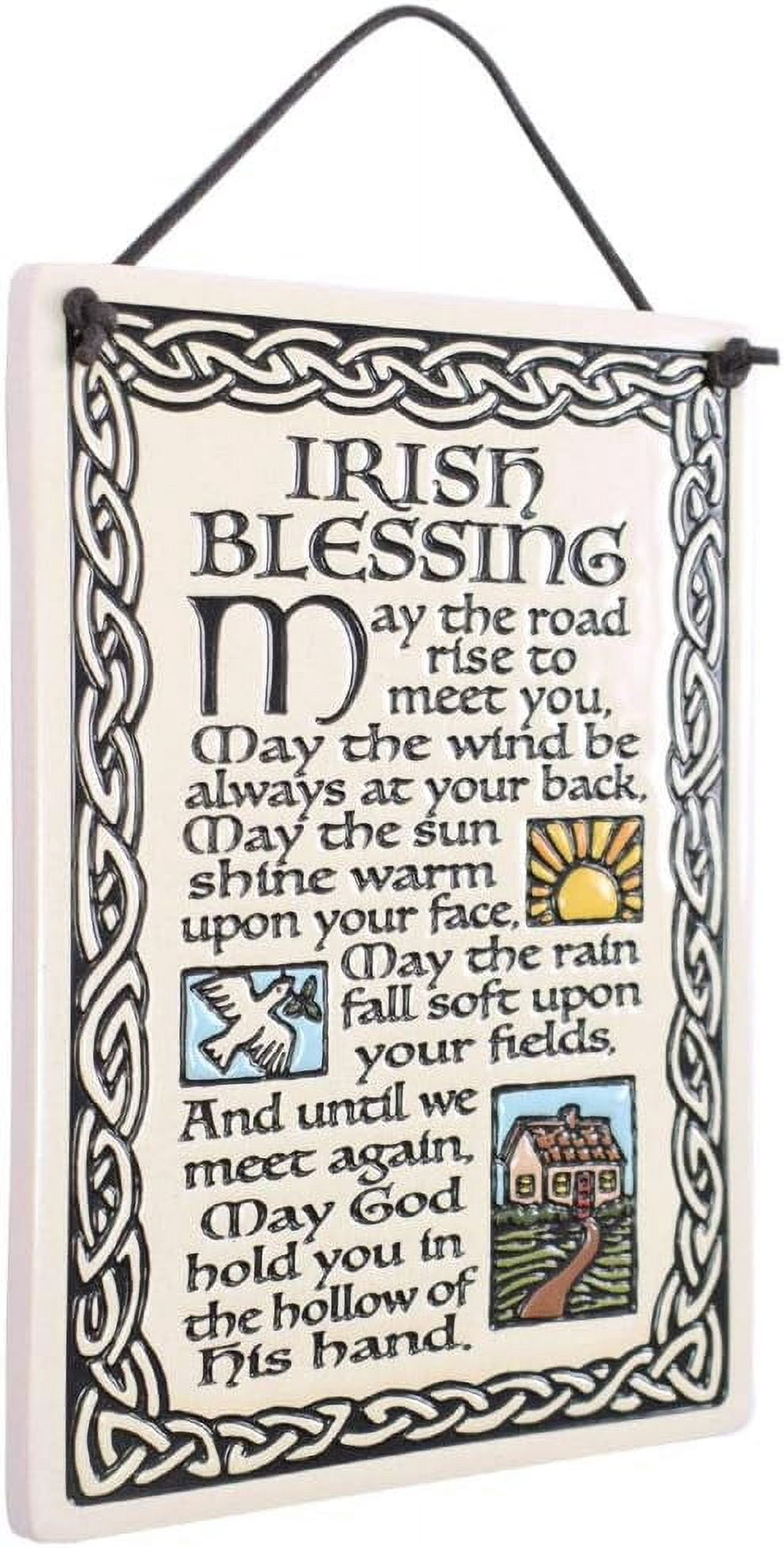 Irish Blessing Quote Ceramic Wall Plaque, 7-Inches, American Made ...