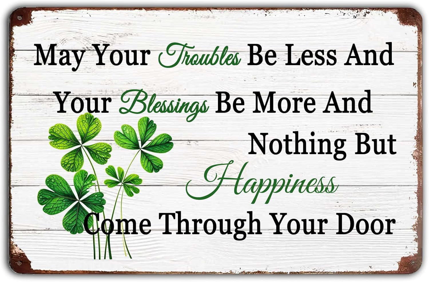 Irish Blessing Sign, May Your Troubles Be Less Antique Tin Signs St ...