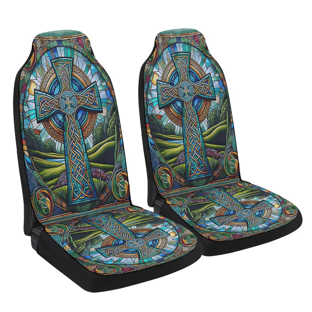Irish Celtic Cross Seat Covers Cars, Car Truck SUV 2 Piec - Walmart.com