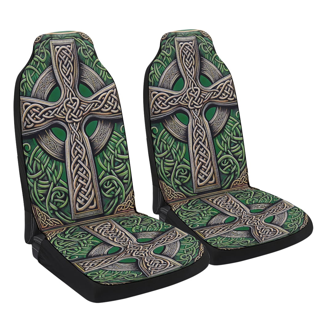 Irish Celtic Knot Cross Saint Patricks Day Seat Covers Cars, Car Truck ...