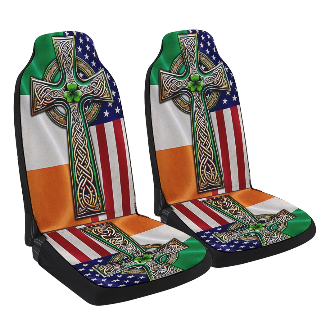 Irish Celtic Knot Cross St Patricks Day Seat Covers Cars, Car Truck SUV ...