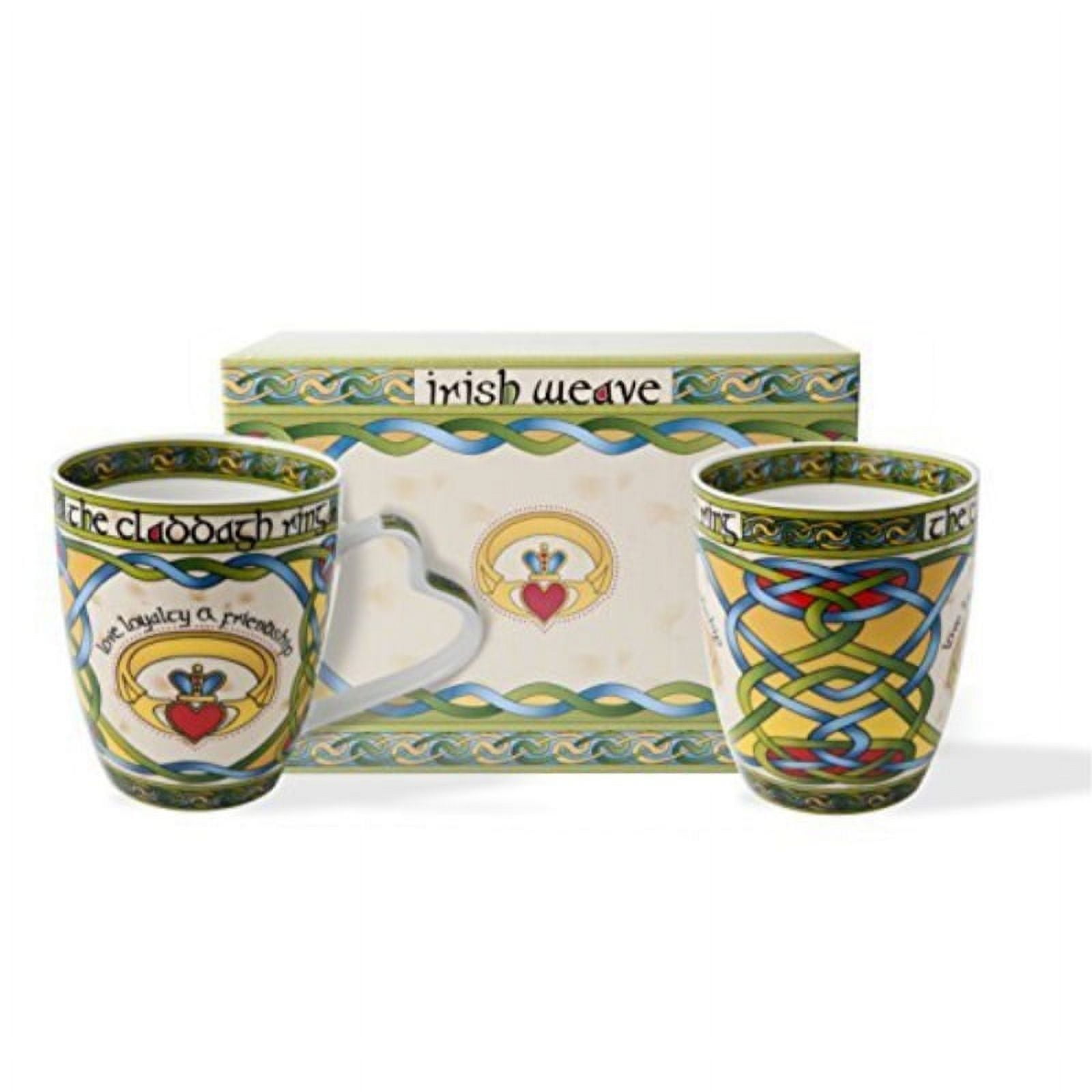 Irish Claddagh Mug Set of Two with Irish Gift Box - Walmart.com