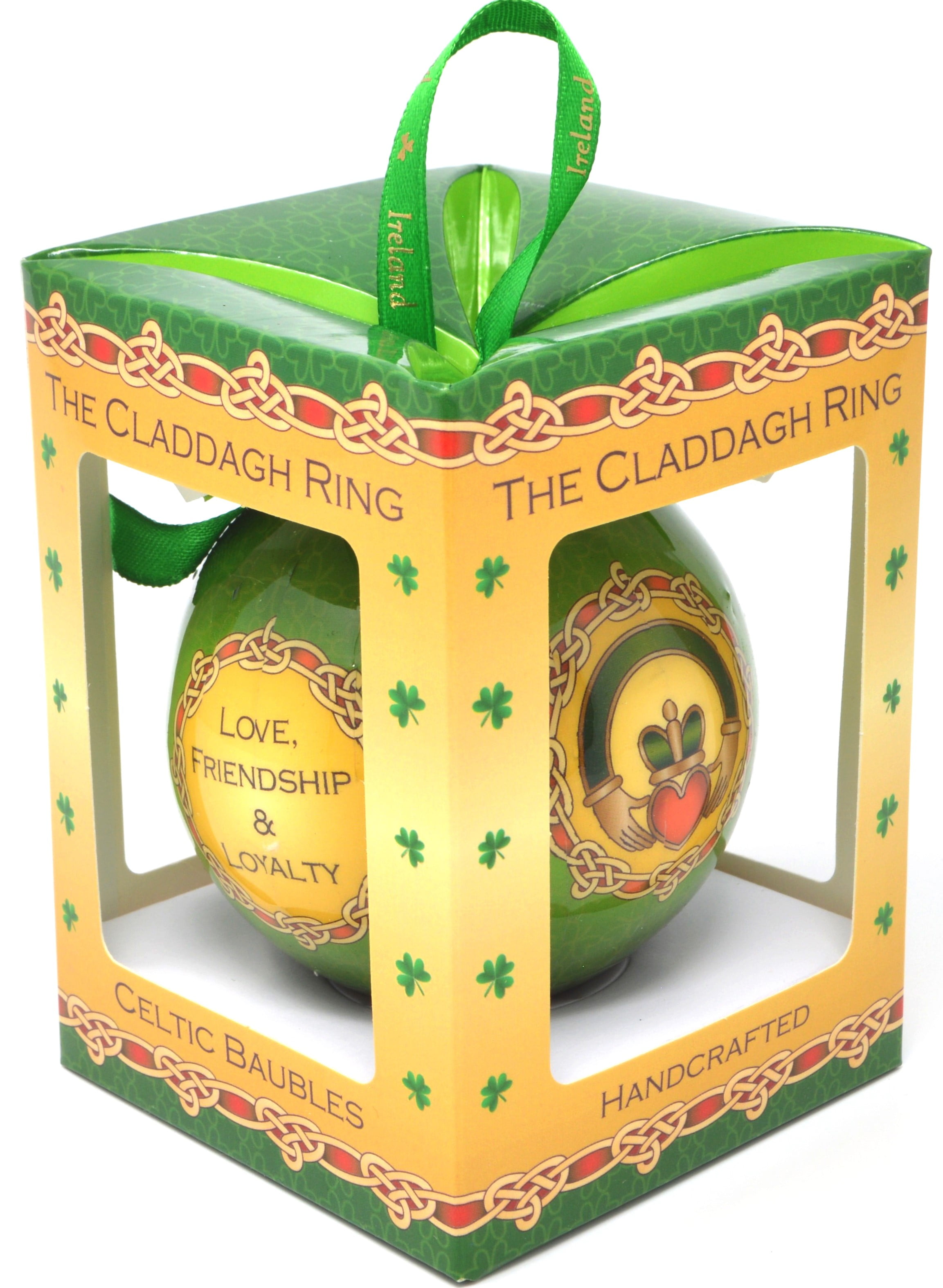 Irish Claddagh Ring Christmas Bauble Celtic Ornament in Gift Box by ...