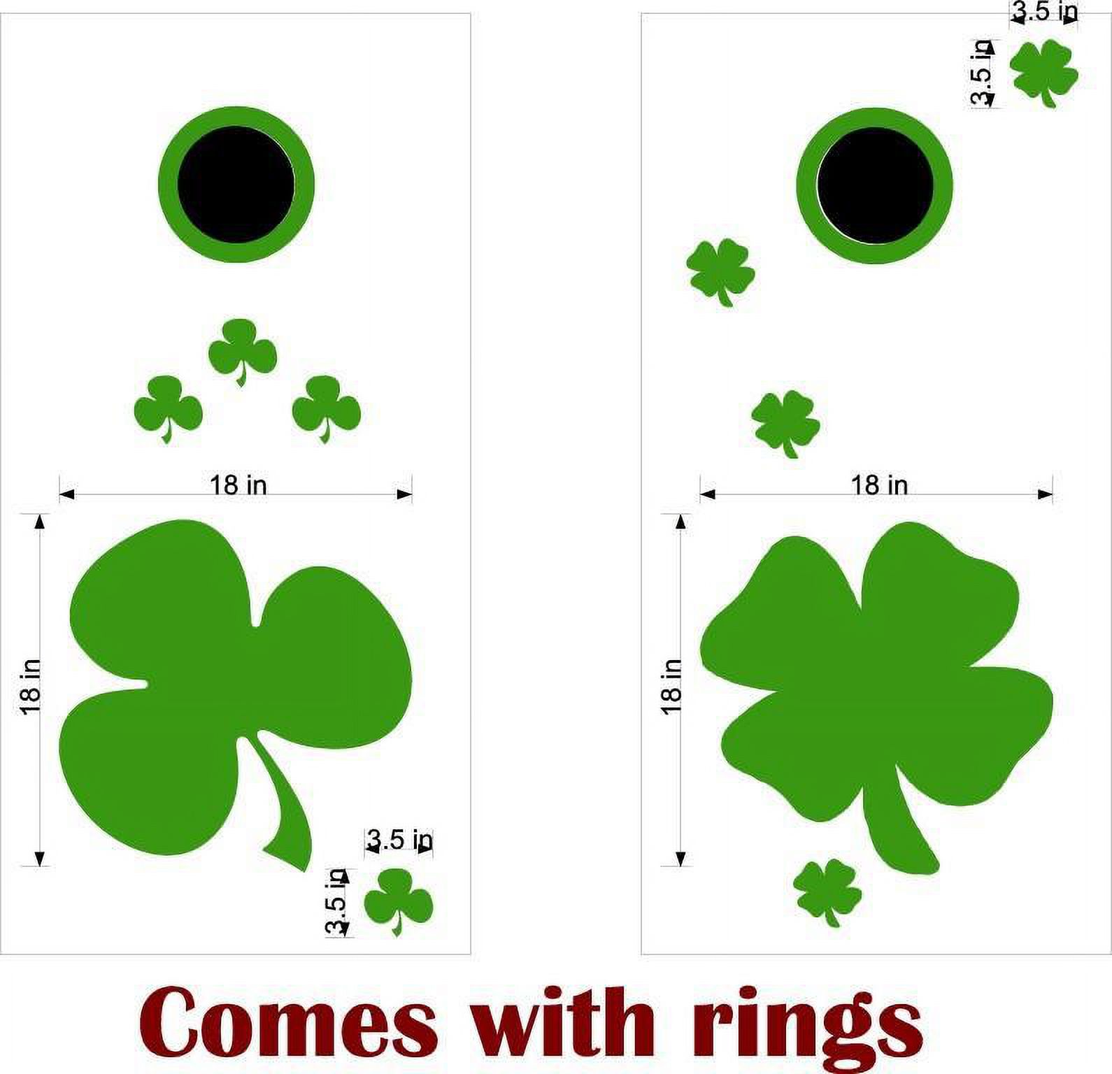 Irish Clover Shamrock Cornhole Board Vinyl Decal Sticker - Walmart.com