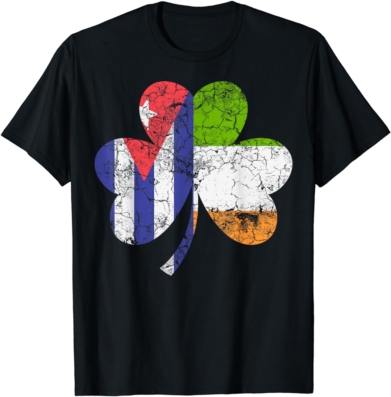 Irish Cuban Flag Ireland Shamrock St Patricks Day T-Shirt - Walmart.com