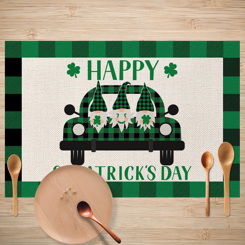 Irish Day Dining Mat Linen Cloth Durable Non Slip Material Table Mat ...