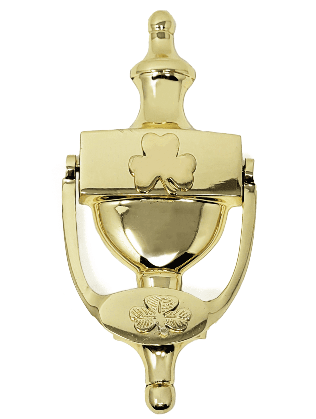 Irish Shamrock Door Knocker - Polished Brass Decorative House Hardware ...