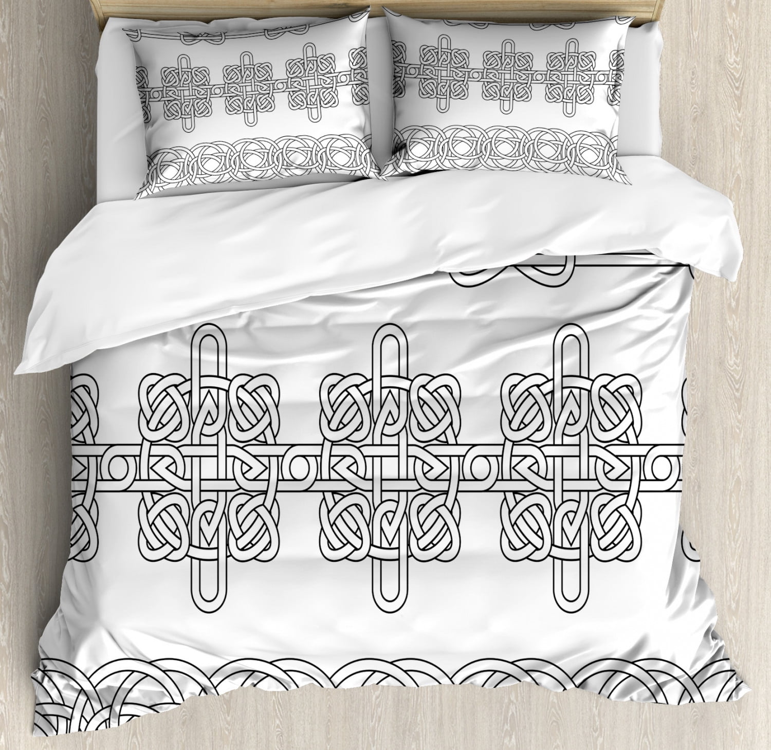 Irish Duvet Cover Set Queen Size, Indigenous Motifs in Stencil Art ...