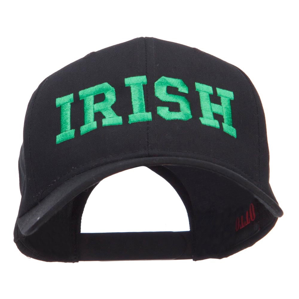 Irish Embroidered High Profile Cap - Black OSFM - Walmart.com