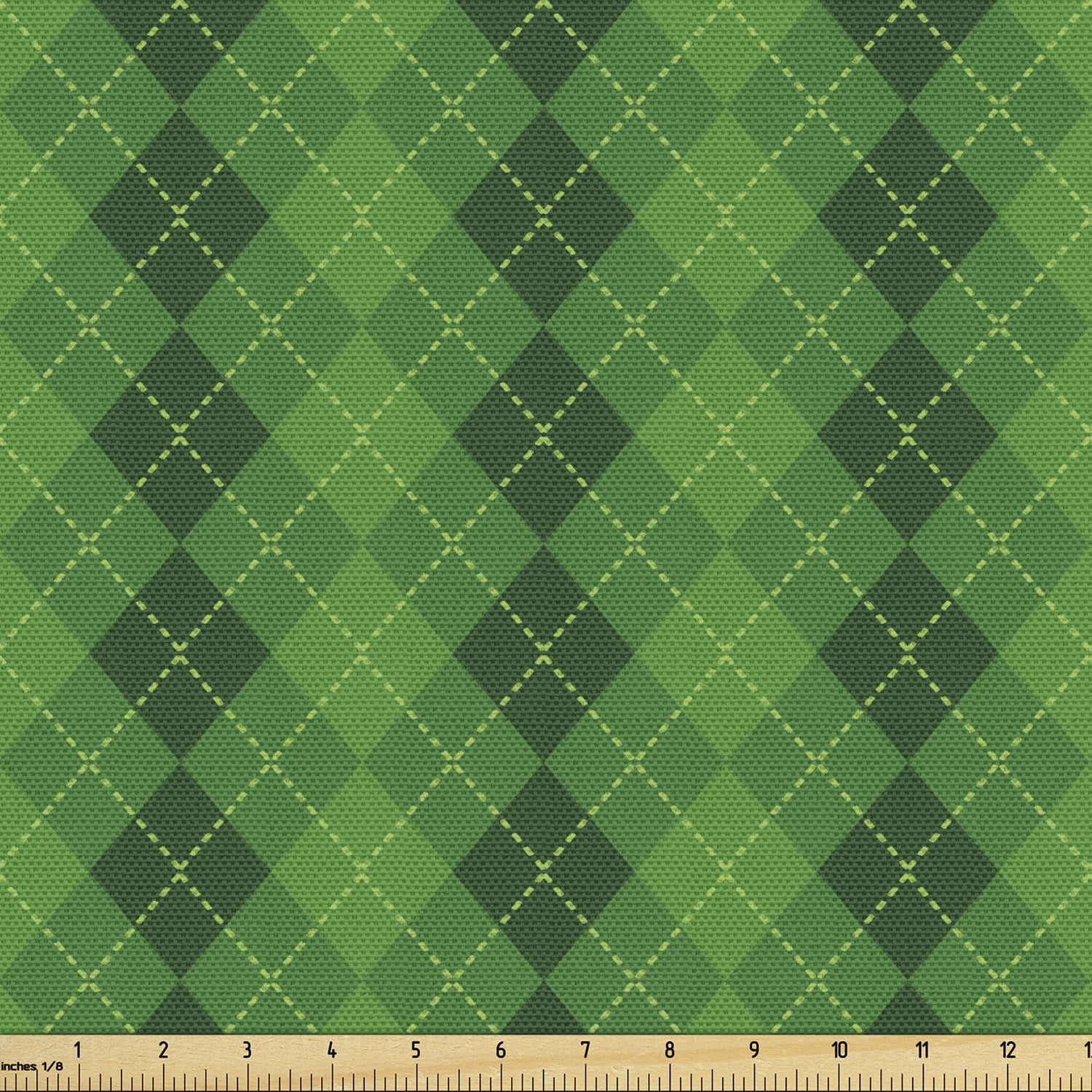 Ambesonne Irish Fabric by the Yard Upholstery, Tartan Inspired Plaid, 1 ...