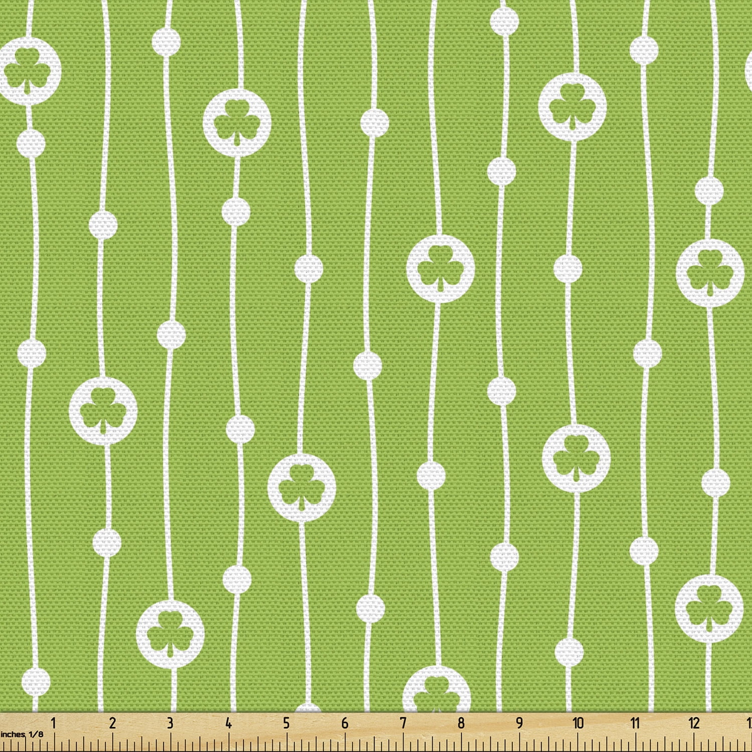 Ambesonne Irish Fabric by the Yard Upholstery, Trifolium Wavy Lines, 3 ...