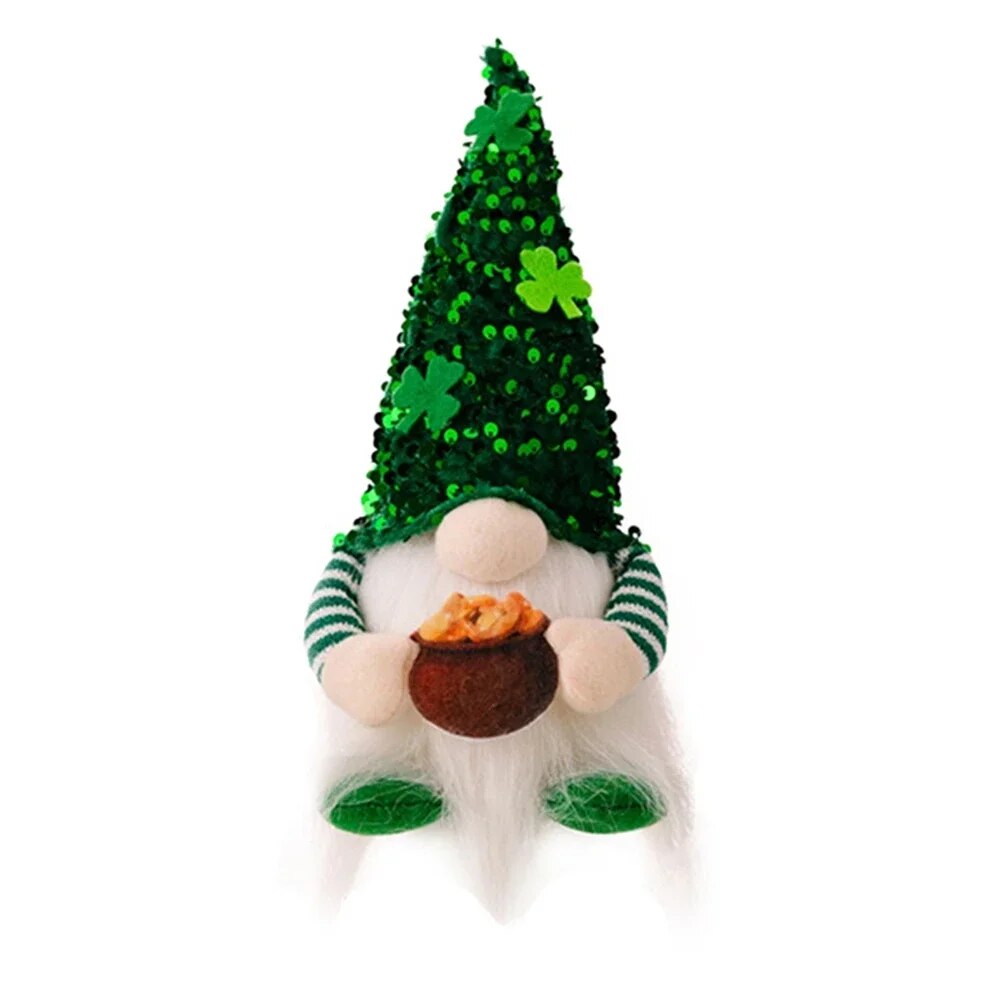 Irish Festival Luminous Doll LED Plush Gnome Handmade Elf St Patricks ...