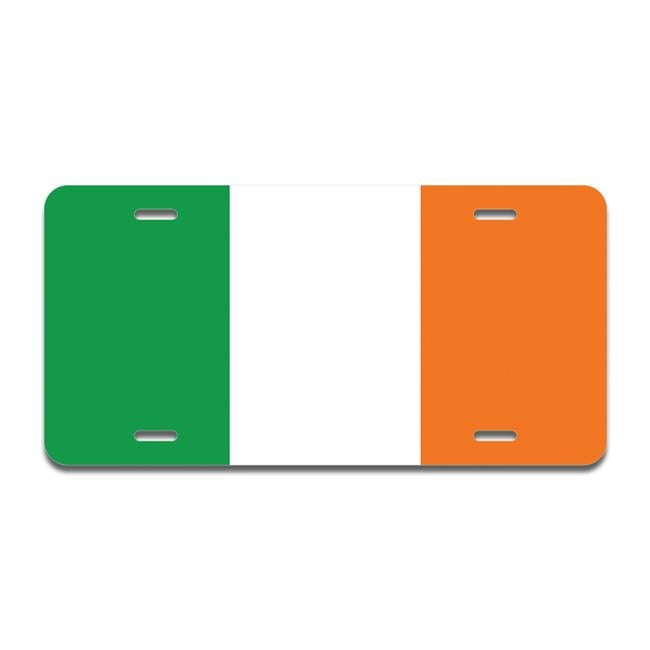 Irish Flag Aluminum License Plate - Green White Orange - 12in. x 6in ...