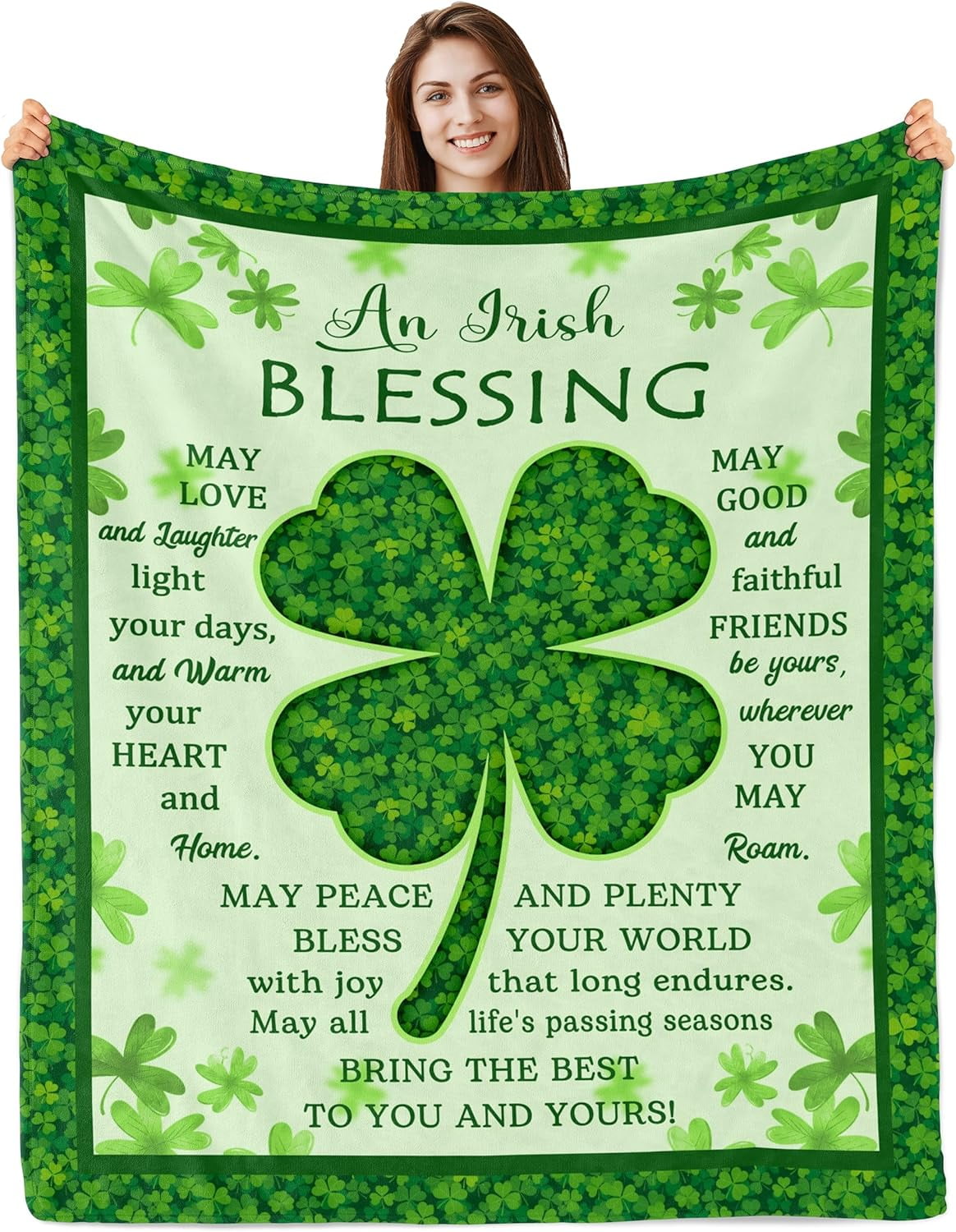 Irish Gifts for Women/Men,Irish Blessing Blanket 50"x60",Irish Gift for ...
