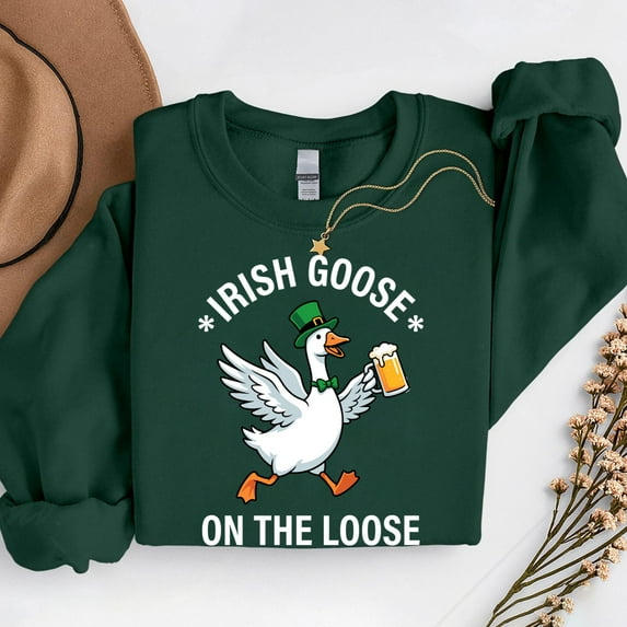 Irish Goose On The Loose – T-Shirt, Hoodie & Sweatshirt – Fun Irish ...