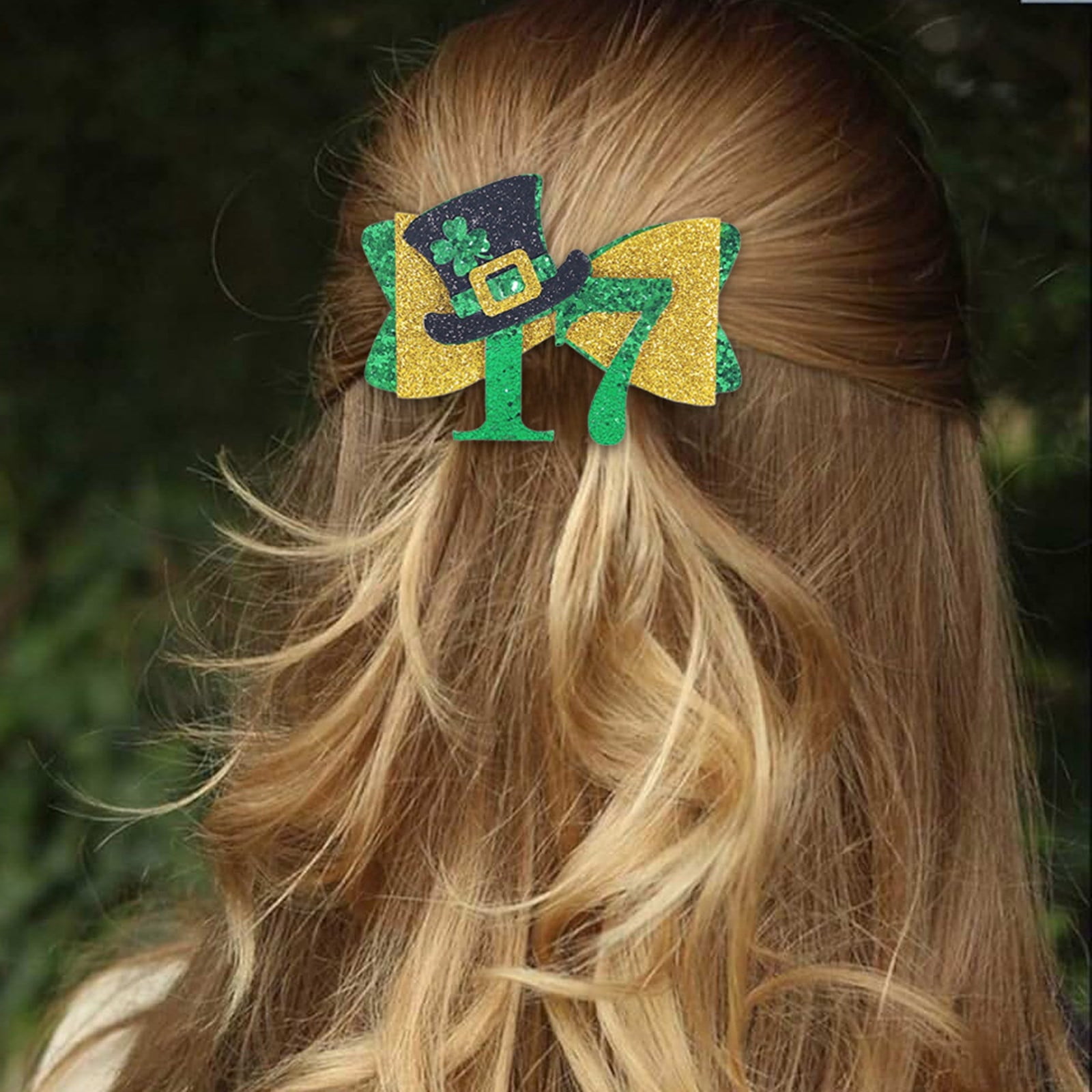 Irish Hair Clip For St. Patrick'S Day Green Bow Hair Accessories ...