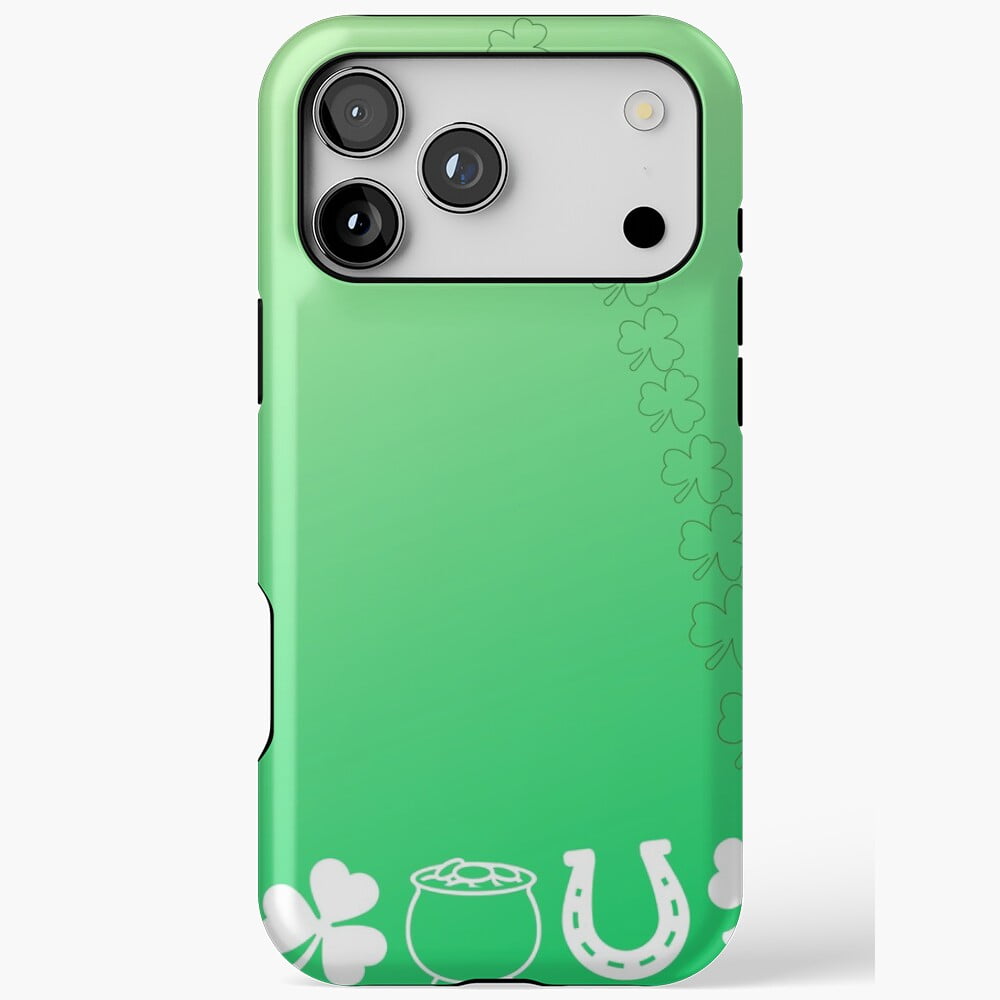 Irish Holiday Green Pattern Art Design iPhone Case 17 16 15 14 13 12 11 ...