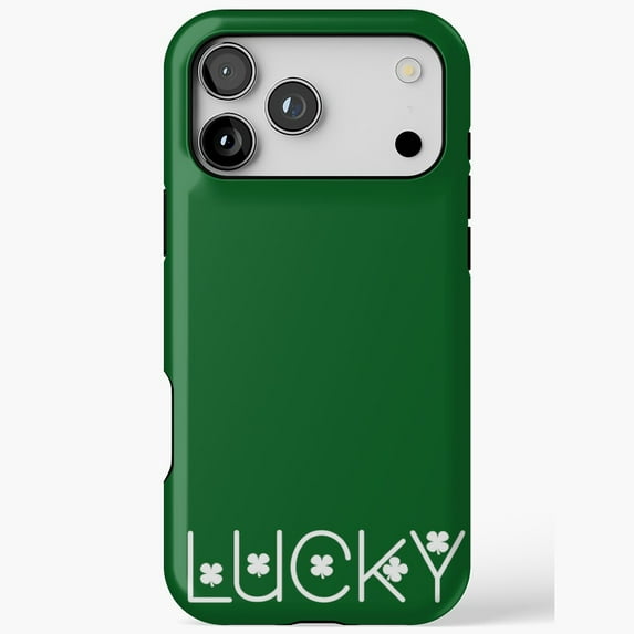 Irish Holiday Shamrock Text Art iPhone Case 17 16 15 14 13 12 11 Pro ...