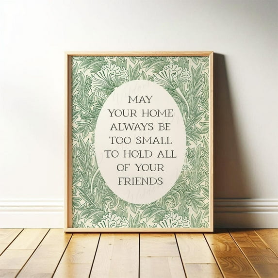 Irish Home Blessing Print, May Your Home Always Be Too Small To Hold ...