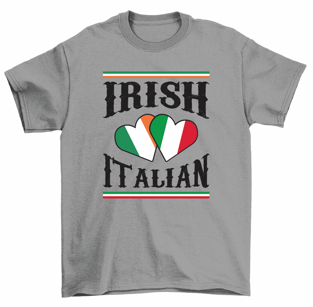 Irish Italian T-Shirt Ireland and Italy Flag Tee Men Women - Walmart.com