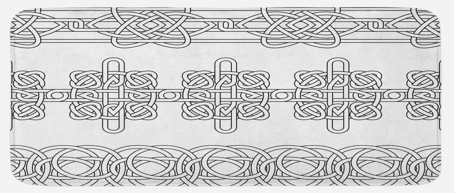 Irish Kitchen Mat, Indigenous Motifs in Stencil Art Style Celtic ...