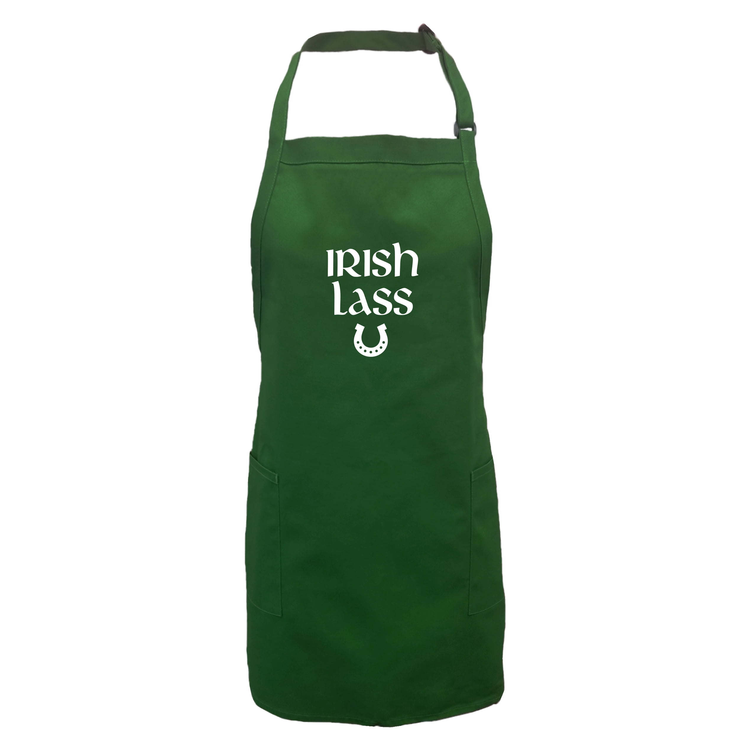 Lucky Lass (horseshoe) Apron with 2 patch pockets - Walmart.com