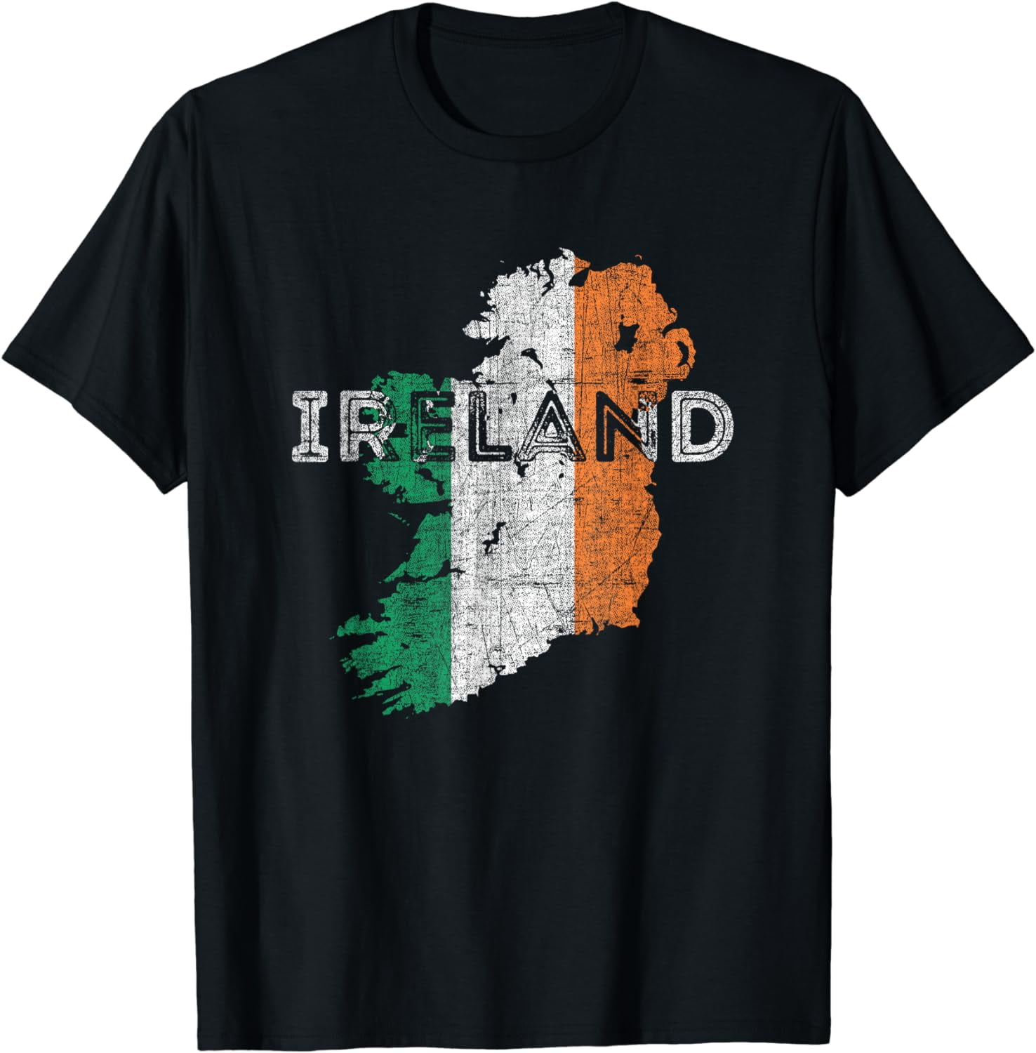 Irish Map and Flag Souvenir - Distressed Ireland T-Shirt - Walmart.com