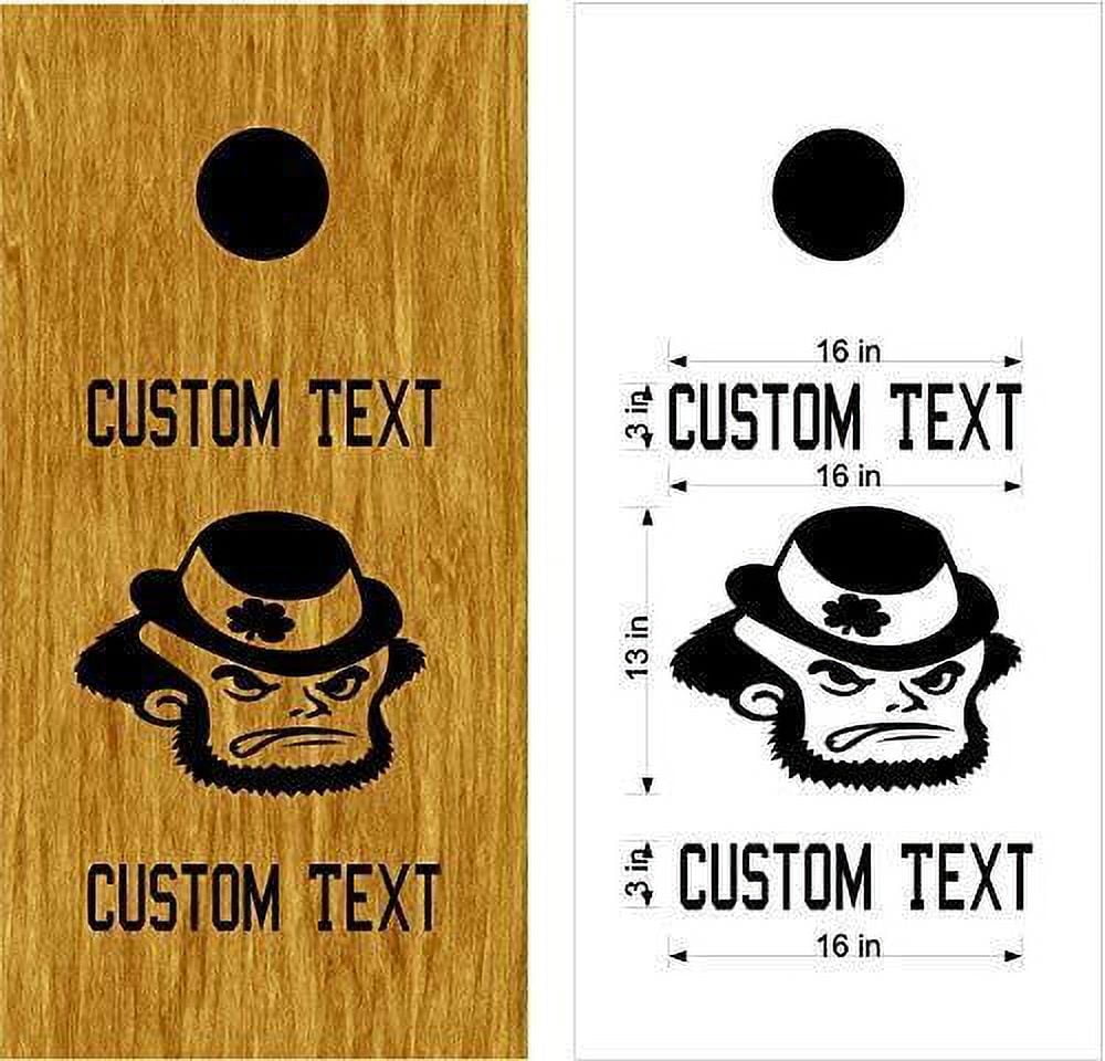 Irish Mascot Cornhole Board Decals - Team Stickers for Both Boards ...