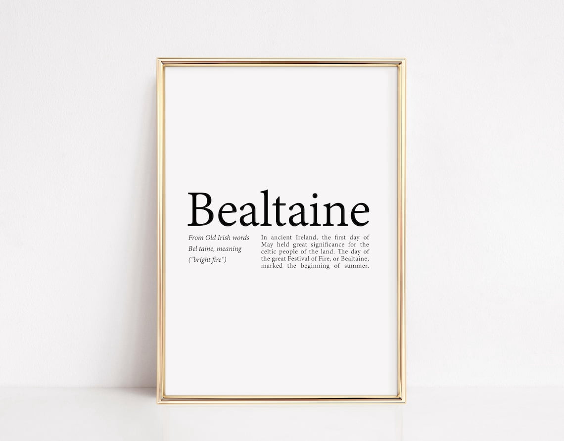 Irish Posters, Bealtaine Poster, Spring Wall Art, Irish, Gaeilge Wall ...