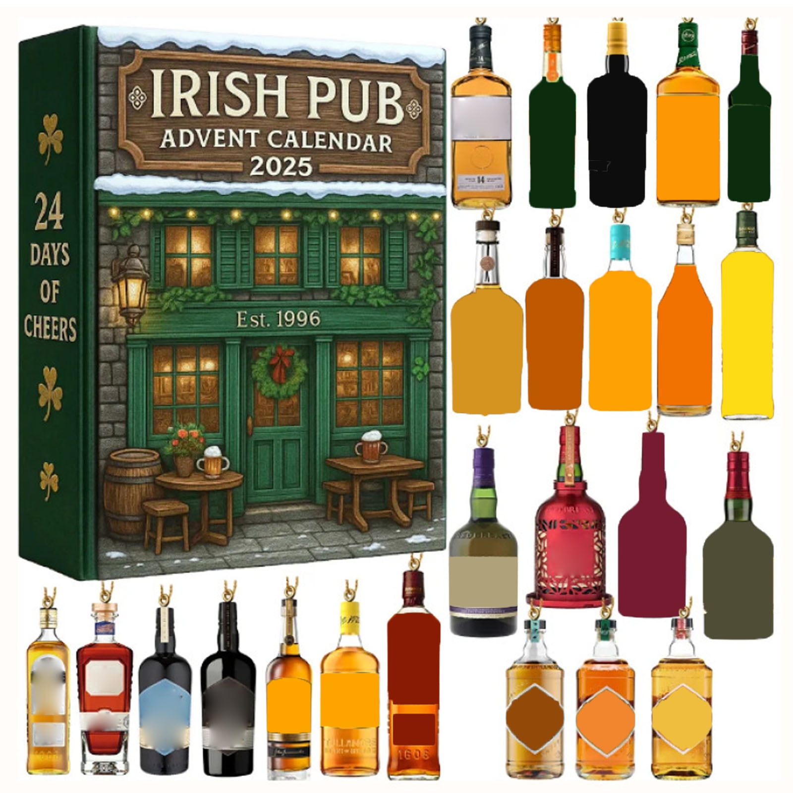 Irish Pub Advent Calendar 2025 -24 Days Christmas Countdown Acrylic ...