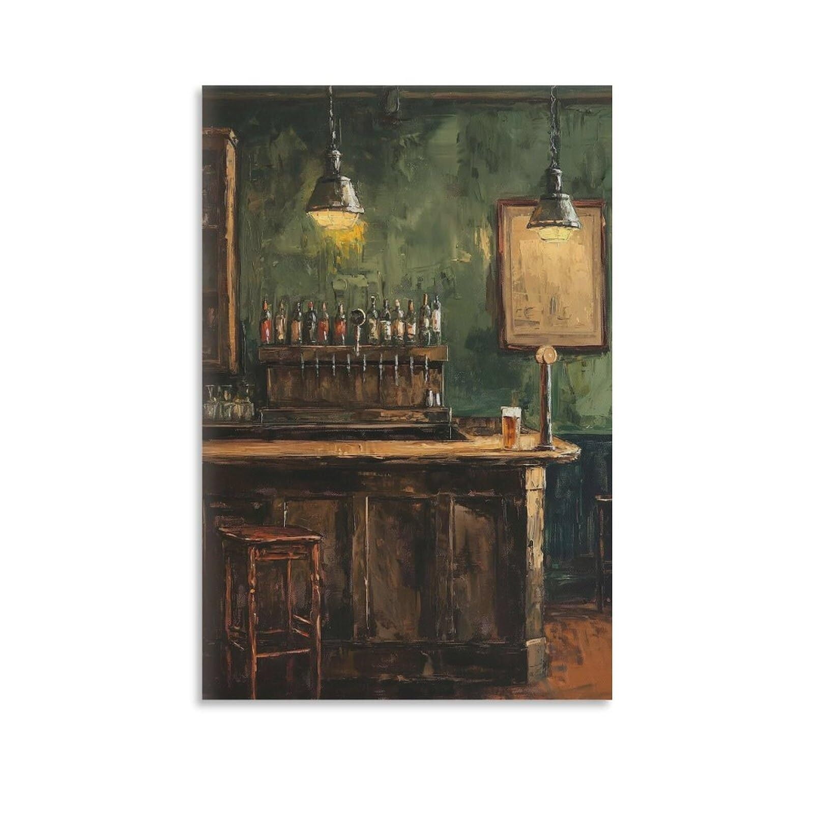 Irish Pub Poster St Patrick's Day, Retro Cocktail Print, Old Fashioned ...