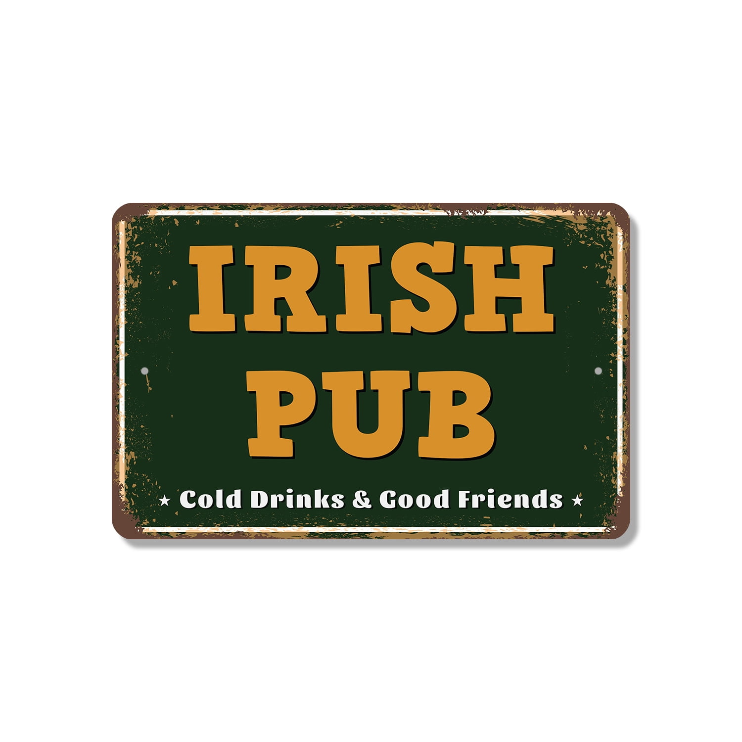 Irish Pub Street (2 Pack) 8 Inch x 12 Inch Novelty Plastic Sign Good ...