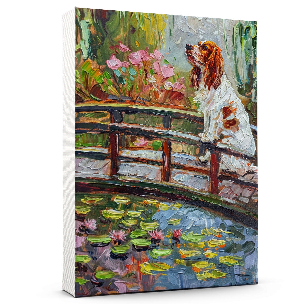 Irish Redand White Setter Art Print Poster, Dog Canvas, Irish Redand ...