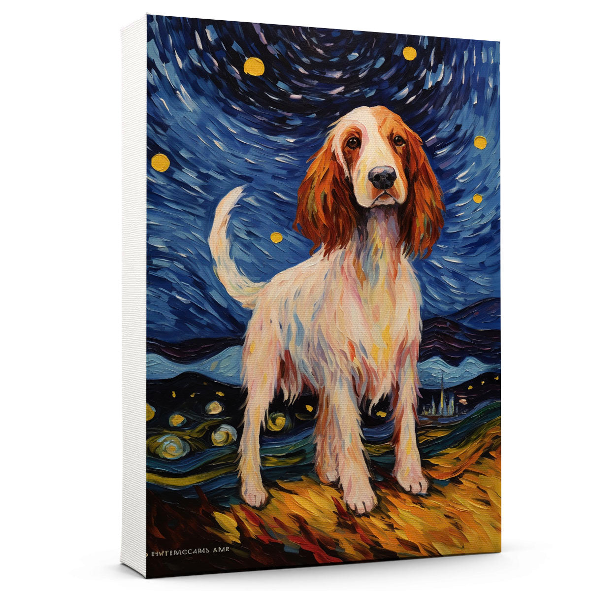 Irish Redand White Setter Paintings Canvas for Wall Decorations ...
