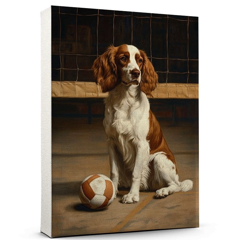 Irish Redand White Setter Vintage Dog Volleyball Canvas – Artistic ...
