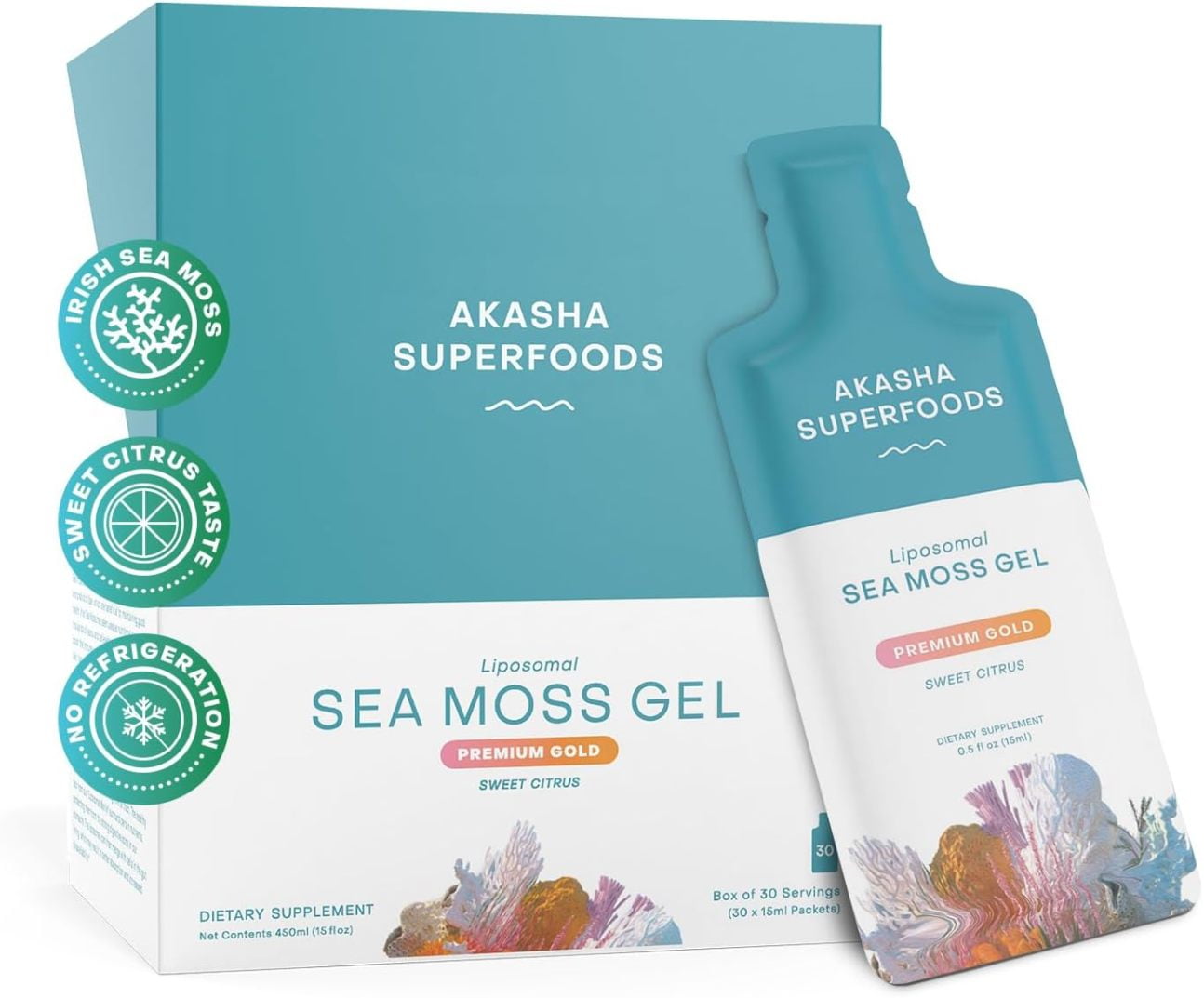 Irish Sea Moss Gel, Liposomal Seamoss with Irish Sea Moss, Vitamin E, Citrus, Organic Vanilla ...