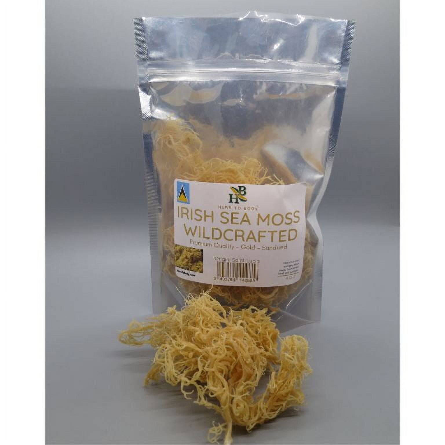 Herb To Body Gold Irish Sea Moss, 100% Wildcrafted, Raw, Pure, Sundried ...